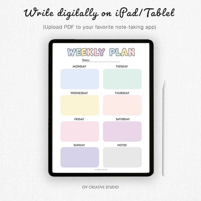 Editable Weekly Planner | Printable, Digital | Weekly Planner PDF ...