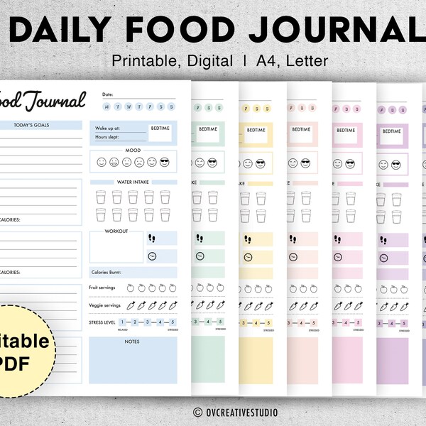 Food Journal - Etsy