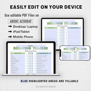 Editable Behavior Consequences 3 Strikes Warning Chart for Kids ...