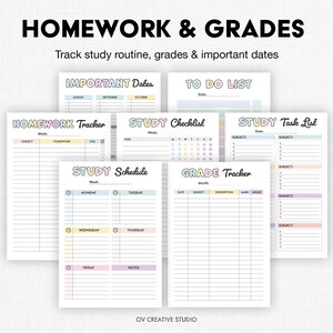 Editable School Planner for Kids 2025-2026, Printable, Digital PDF ...