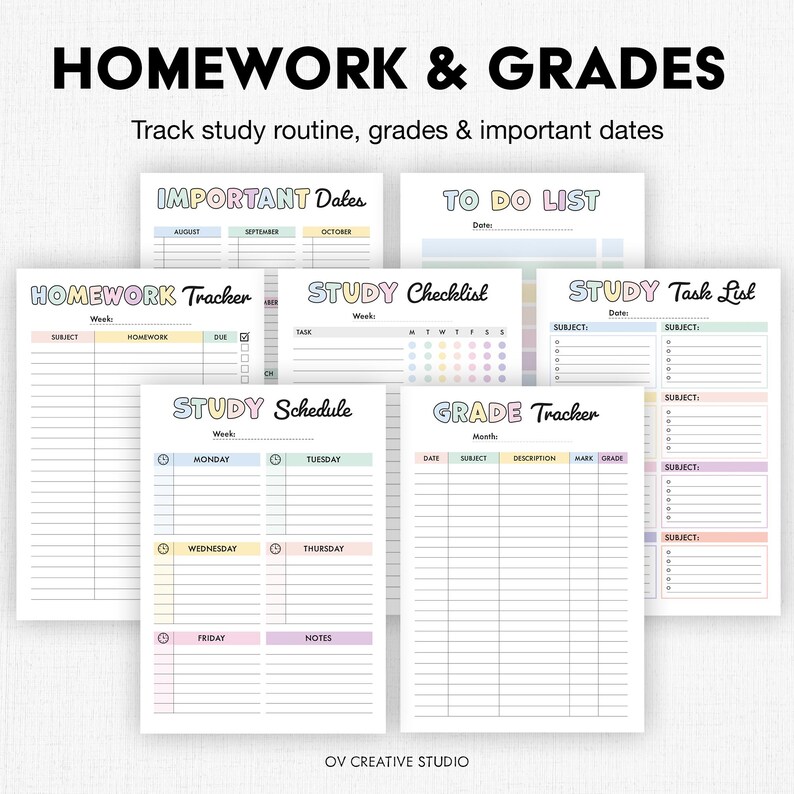 Editable School Planner for Kids 2025-2026, Printable, Digital PDF ...