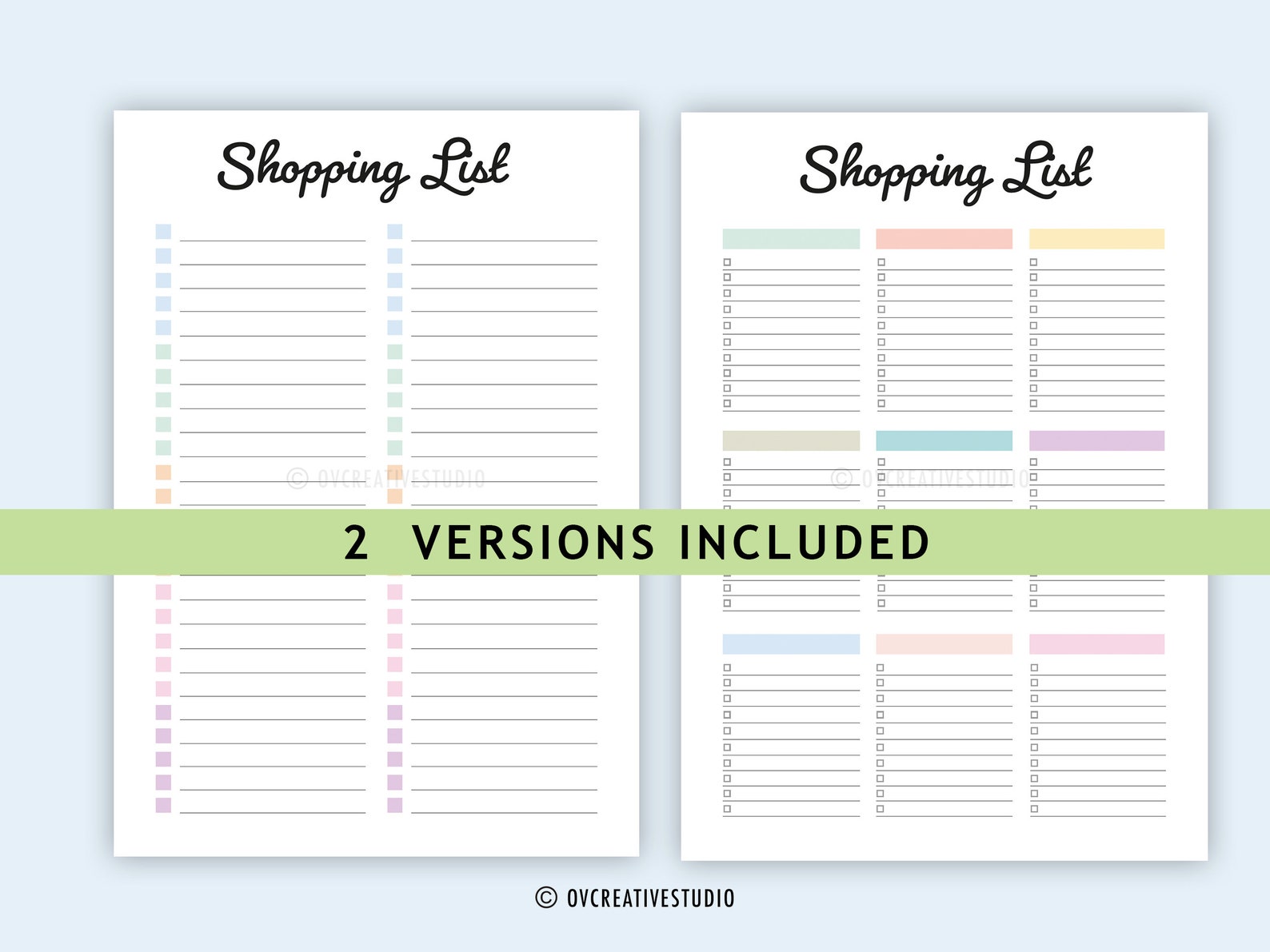 Editable Shopping List Printable Shopping Checklist Shopping List ...