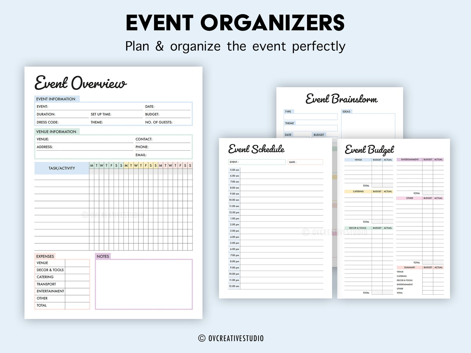 Editable Event Planner Bundle Printable Digital Party - Etsy