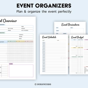 Editable Event Planner Bundle, Printable, Digital, Party Planner, Event ...