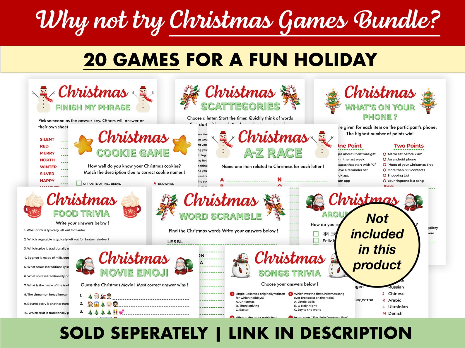 Christmas A - Z Race Game Printable | ABC Christmas Party Game ...