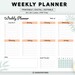 Editable Weekly Planner Printable PDF A5, A4, Letter Digital to Do List ...