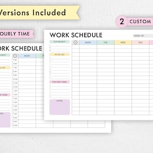 Editable Weekly Schedule | Printable, Digital | Work Week Planner PDF ...