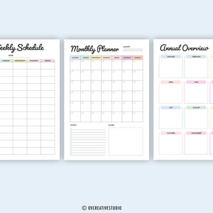 Editable Office Task Planner Bundle, Printable Work Schedule Planner ...