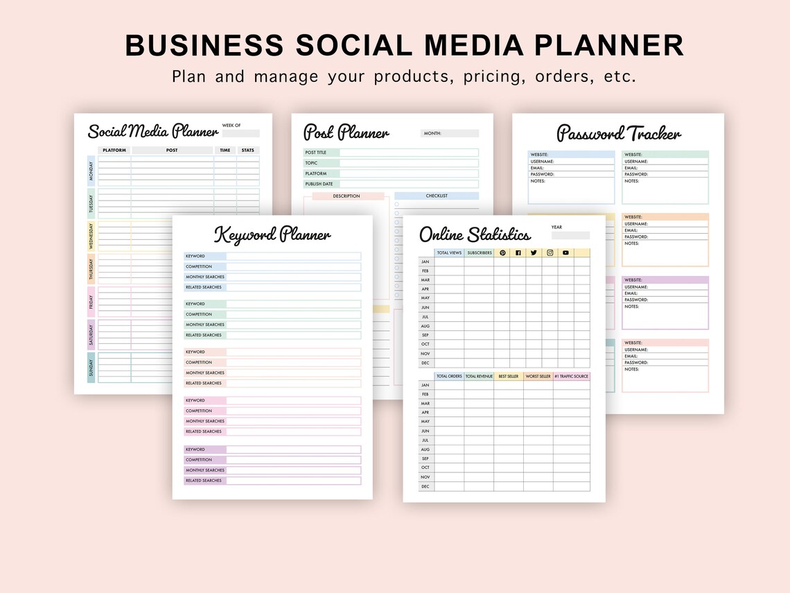 Business Planner Bundle Printable Digital Business - Etsy