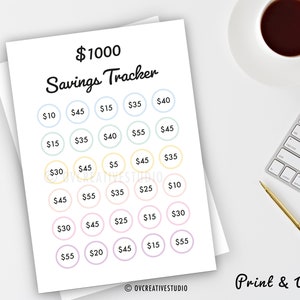 1000 Savings Challenge | Printable, Digital | Savings Tracker | Money ...