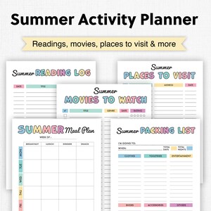 Editable Summer Planner for Kids 2024 Kids Summer Schedule, Chores ...