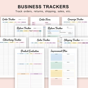 Business Planner Bundle Printable Digital Business Tracker Small ...
