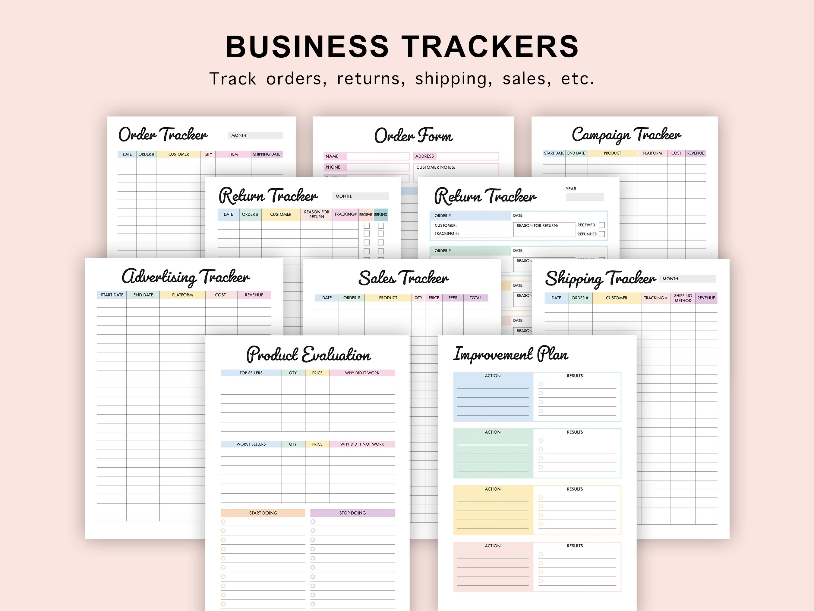 Business Planner Bundle Printable Digital Business - Etsy