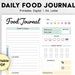Editable Food Journal | Printable, Digital | Food Diary, Daily Food ...