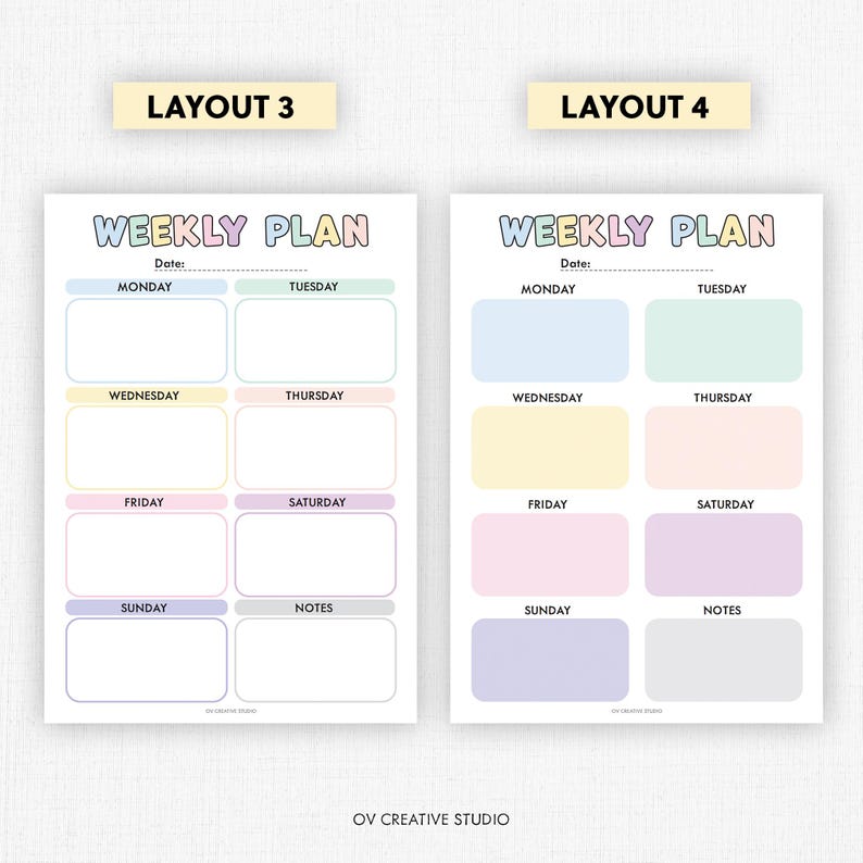 Editable Weekly Planner | Printable, Digital | Weekly Planner PDF ...