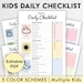 Editable Daily Checklist for Kids | Printable | Kids Responsibility ...