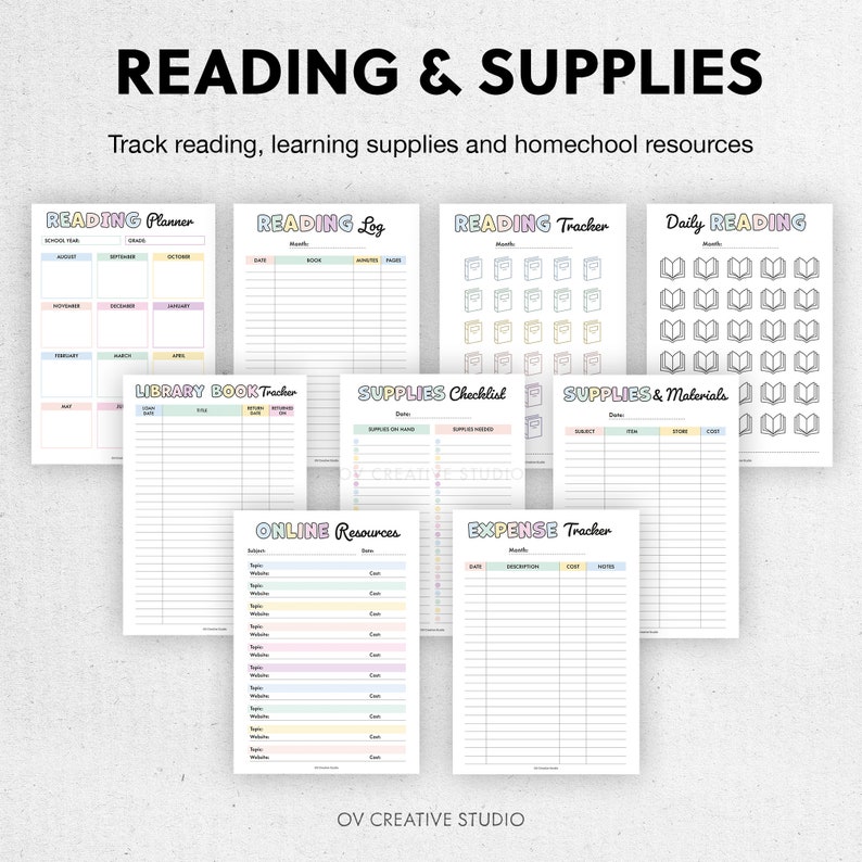 Editable Homeschool Planner Bundle 2025-2026 | Printable | Academic ...