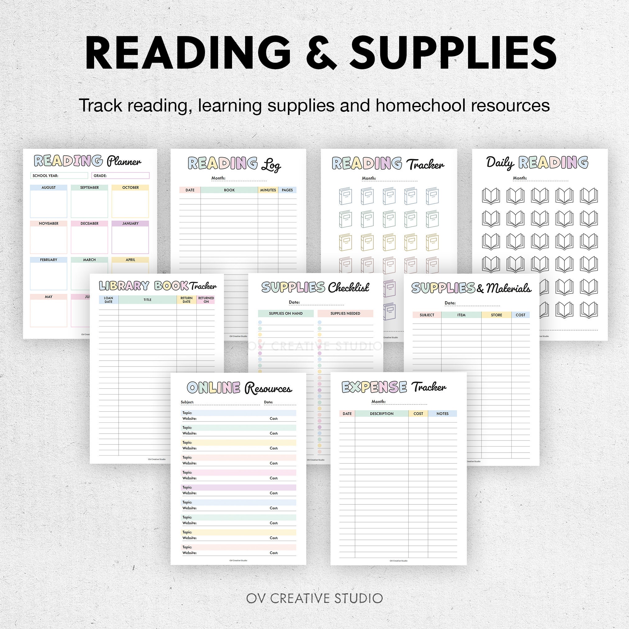 Editable Homeschool Planner Bundle 2026-2027 | Printable | Academic ...
