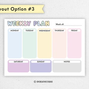 Editable Weekly Planner | Printable, Digital | Weekly Planner Organizer ...