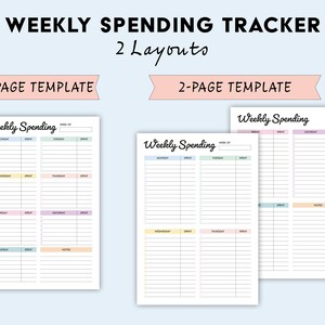 Editable Weekly Spending Tracker | Expense Tracker Printable, Spending ...