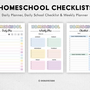 Homeschool Planner Bundle | Printable, Digital | Daily Planner, Weekly ...