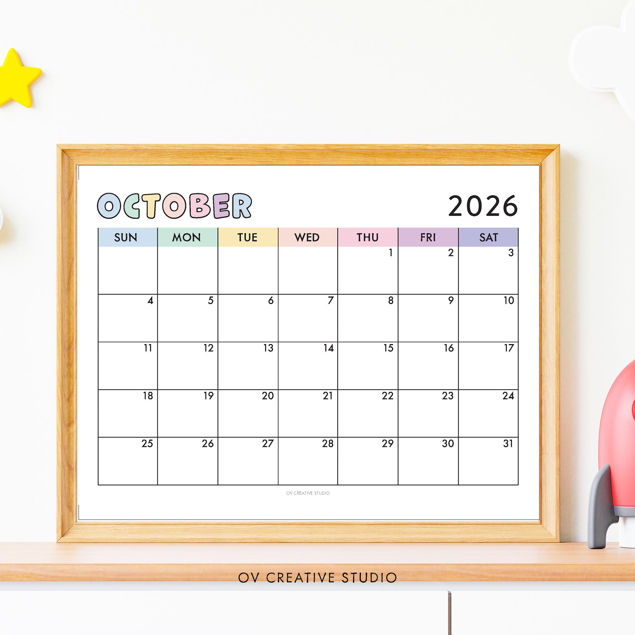 2026 Monthly Planner | Printable, Fillable, Digital | Dated Monthly ...
