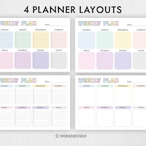 Editable Weekly Planner | Printable, Digital | Weekly Planner PDF ...