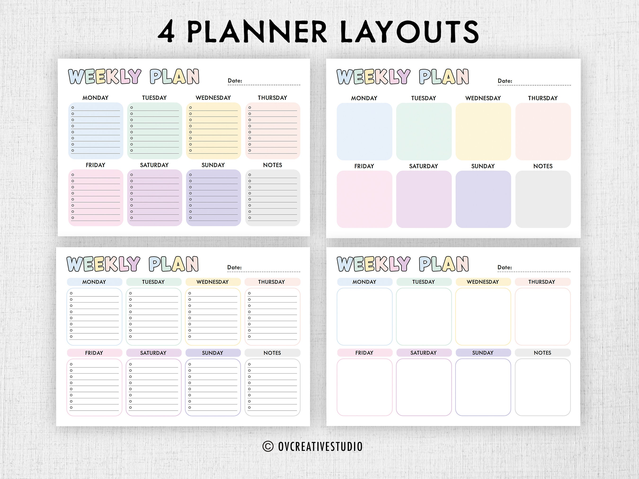 Editable Weekly Planner | Printable, Digital | Weekly Planner PDF ...