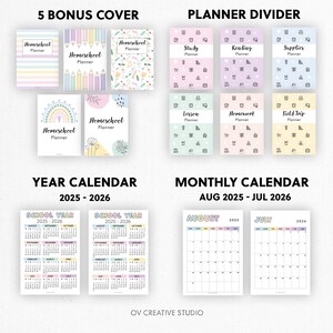 Editable Homeschool Planner Bundle 2025-2026 | Printable | Academic ...