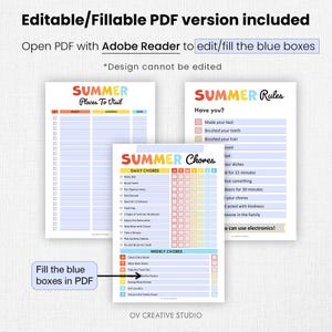 Editable Printable Summer Planner for Kids 2025 | Summer Schedule ...