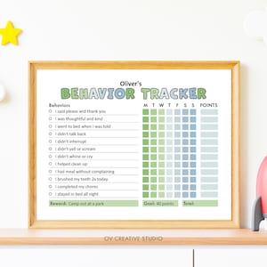 Behavior Reward Chart for Kids | Printable, Editable, Digital PDF ...