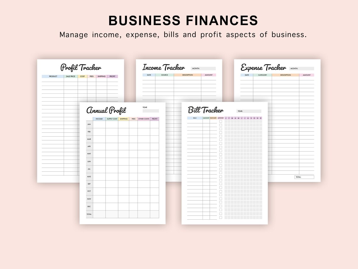 Business Planner Bundle Printable Digital Business - Etsy