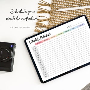 Editable Weekly Schedule | Printable, Digital | Weekly Planner PDF ...