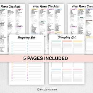 New Home Checklist Printable Editable New Apartment - Etsy