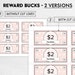 Editable Kids Reward Bucks | Printable | Mom Bucks, PDF Reward System ...