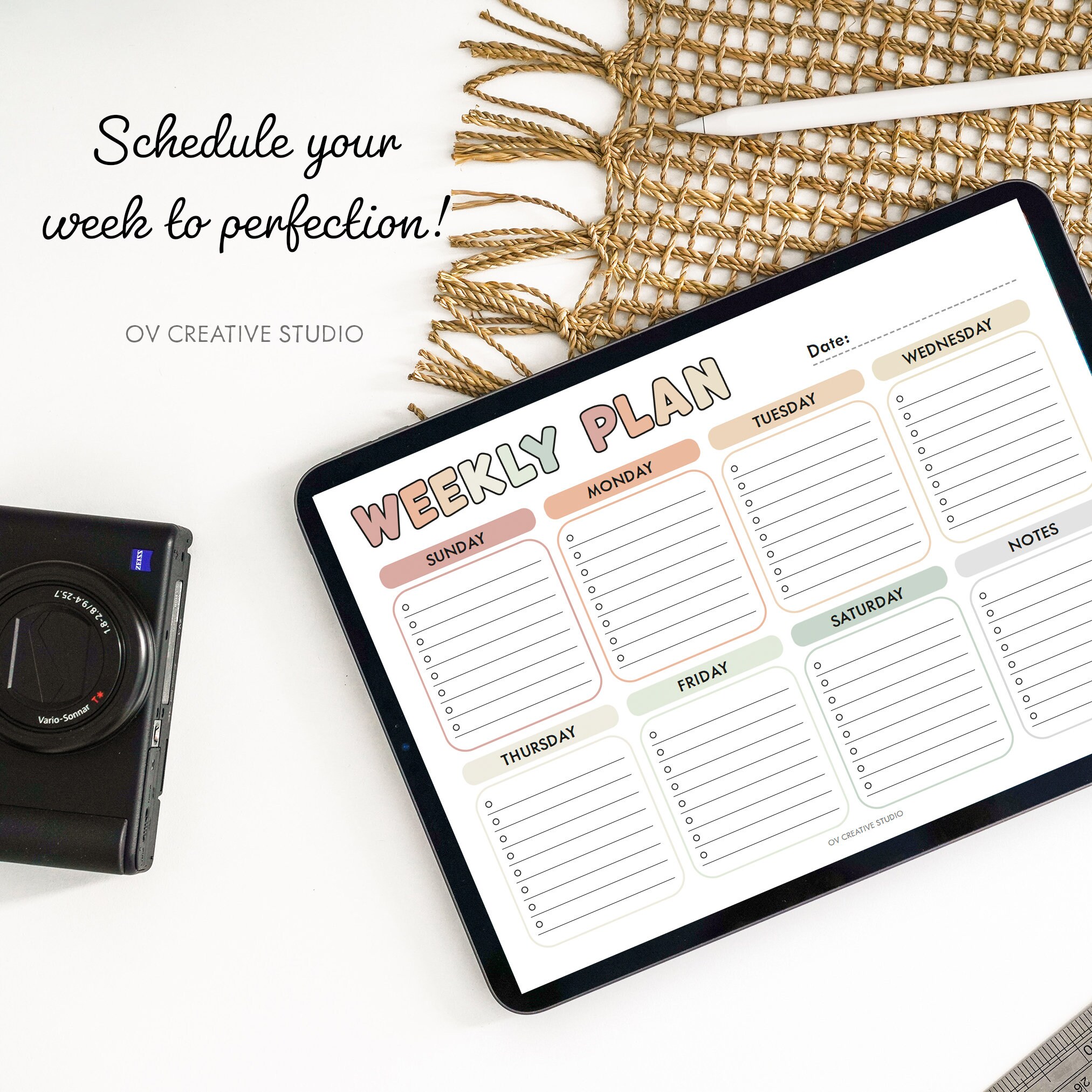 Editable Weekly Planner | Printable, Digital | Weekly Planner PDF ...