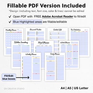 Life Planner Bundle | Printable, Digital PDF | Home Management | All in ...