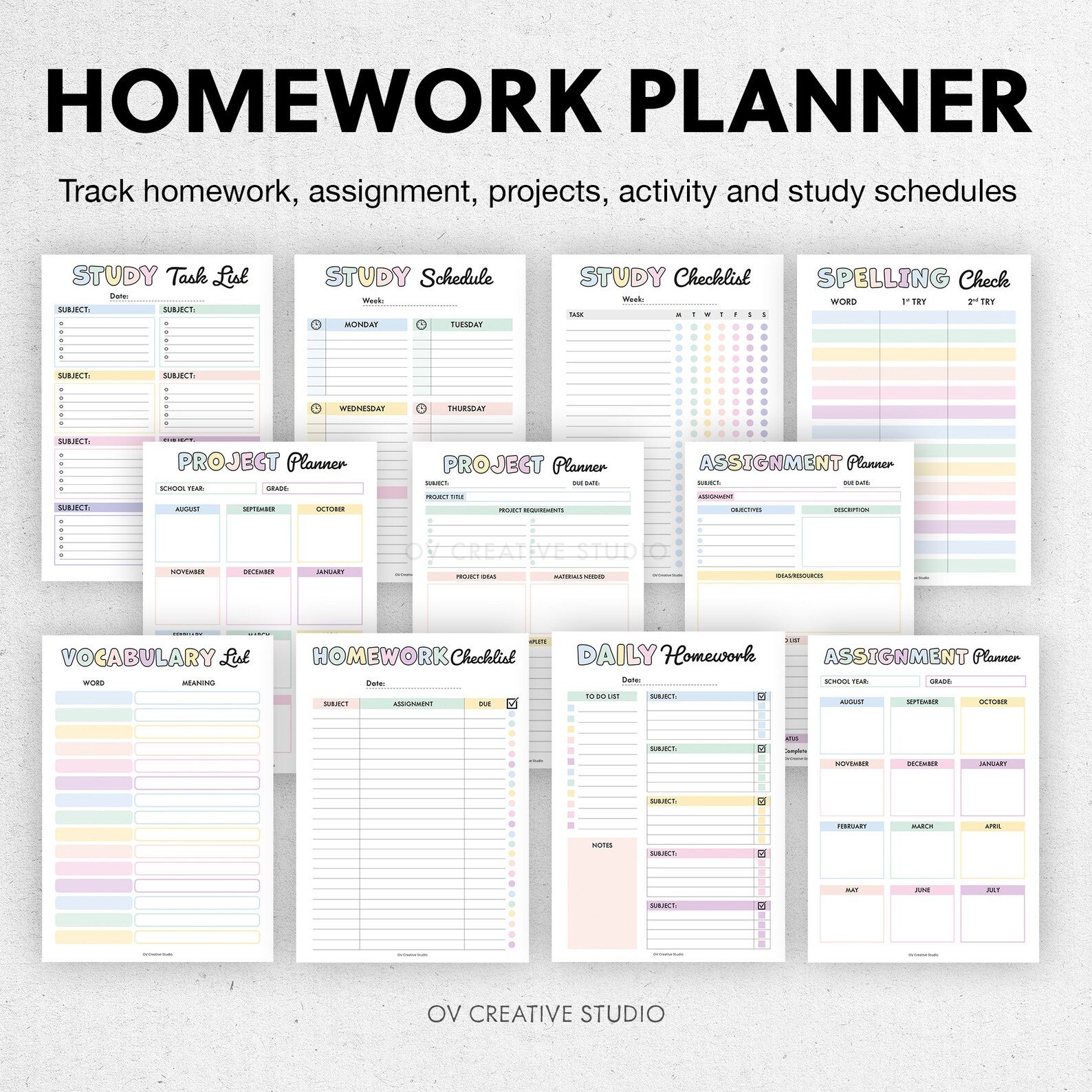 Editable Homeschool Planner Bundle 2025-2026 | Printable | Academic ...