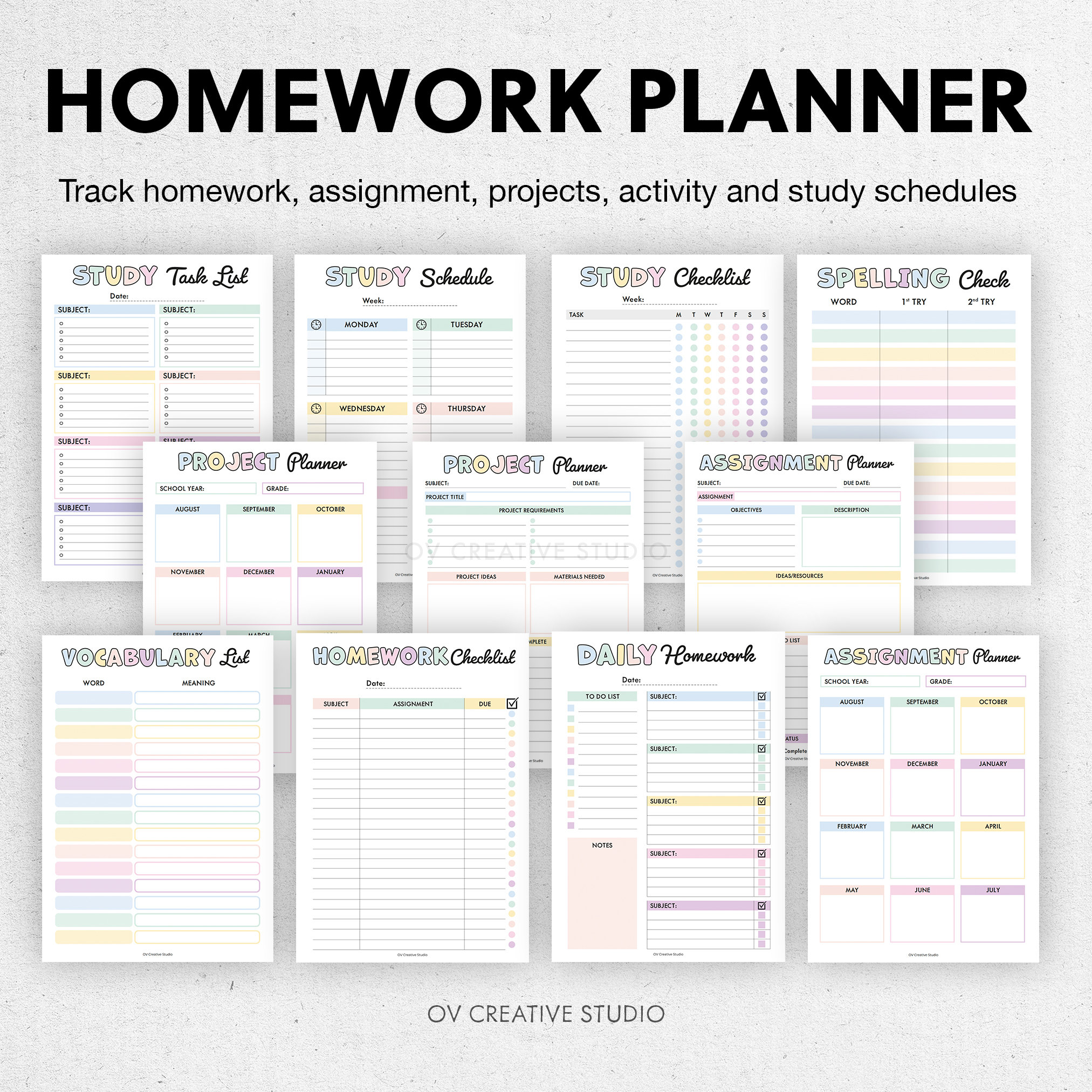 Editable Homeschool Planner Bundle 2026-2027 | Printable | Academic ...