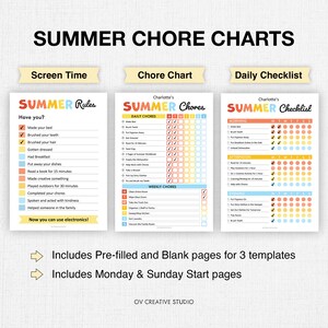 Editable Printable Summer Planner for Kids 2024 Summer Schedule, Chores ...