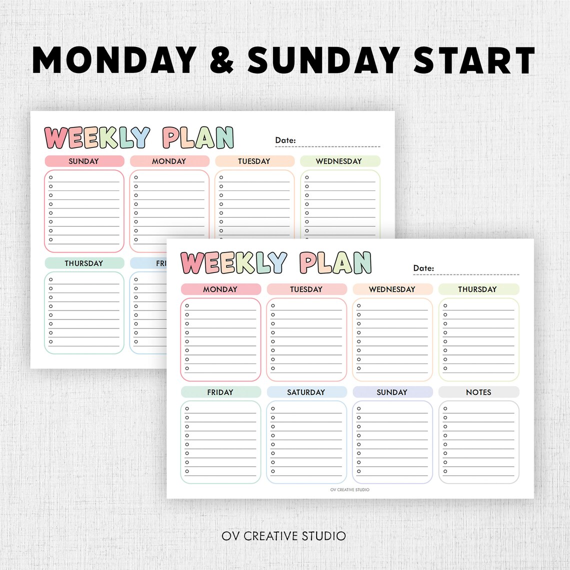 Editable Weekly Planner | Printable, Digital | Weekly Planner PDF ...