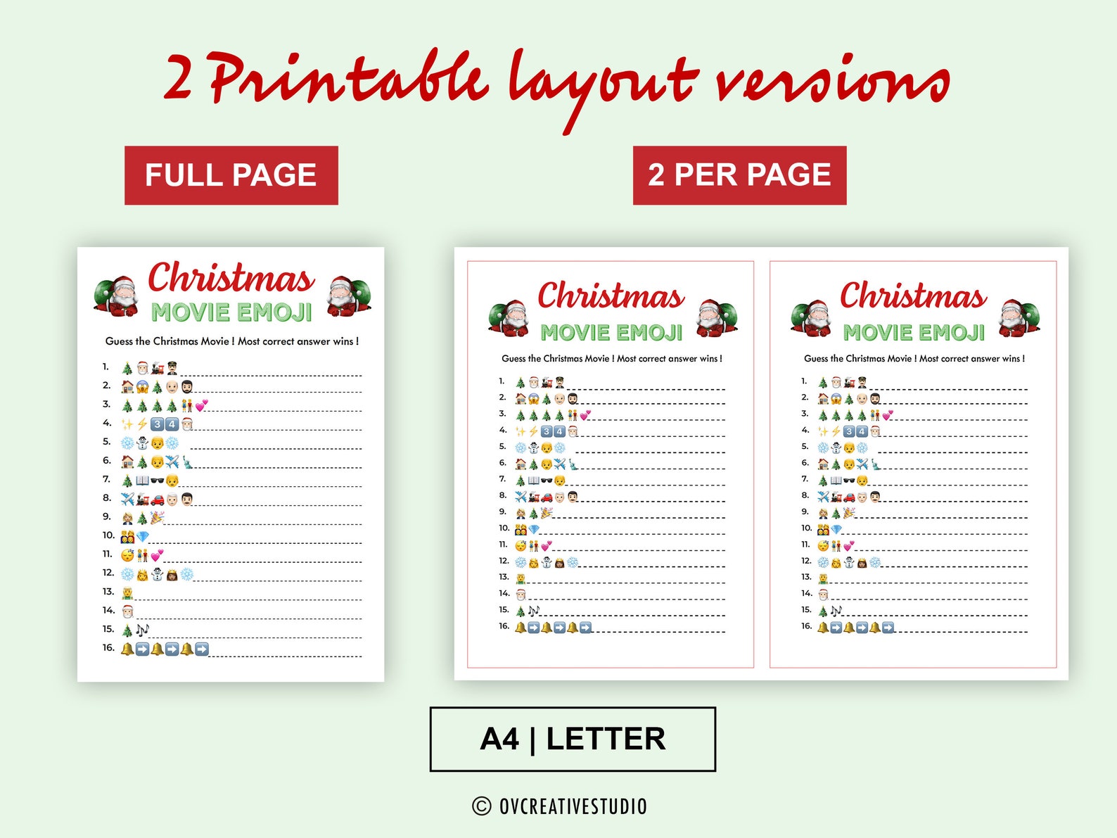 Christmas Emoji Pictionary Christmas Songs Movies Idioms - Etsy UK