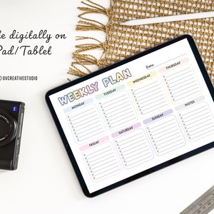 Editable Weekly Planner | Printable, Digital | Weekly Planner PDF ...