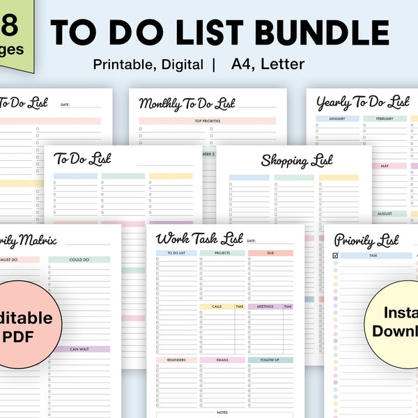 Brain Dump Template - Etsy