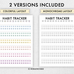 Editable Weekly Habit Tracker | Printable Daily Monthly Habit Tracker ...