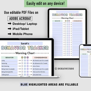 Editable Behavior Consequences 3 Strikes Warning Chart for Kids ...