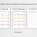 Editable Homework Planner | Printable, Digital | Student Planner ...