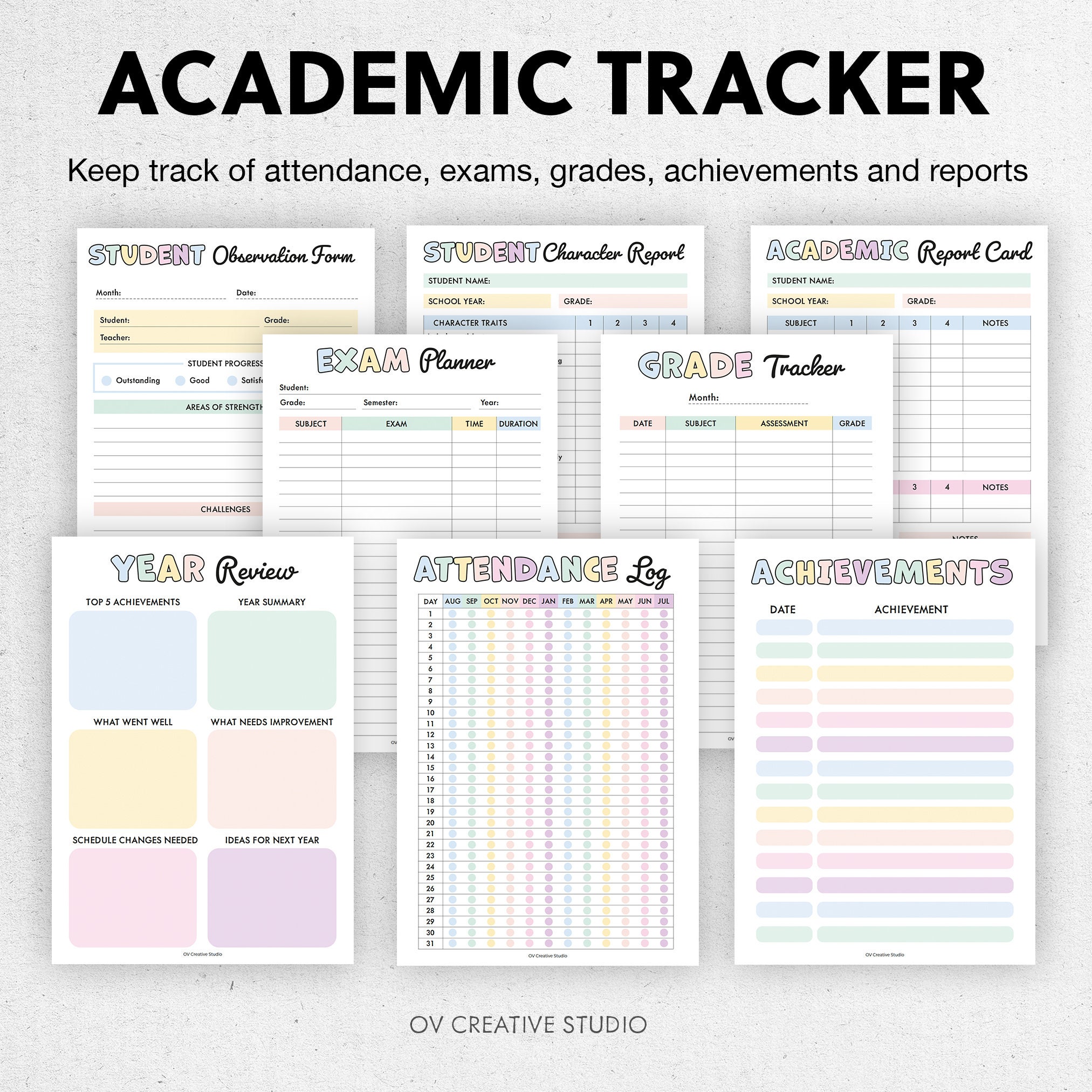 Editable Homeschool Planner Bundle 2025-2026 | Printable | Academic ...