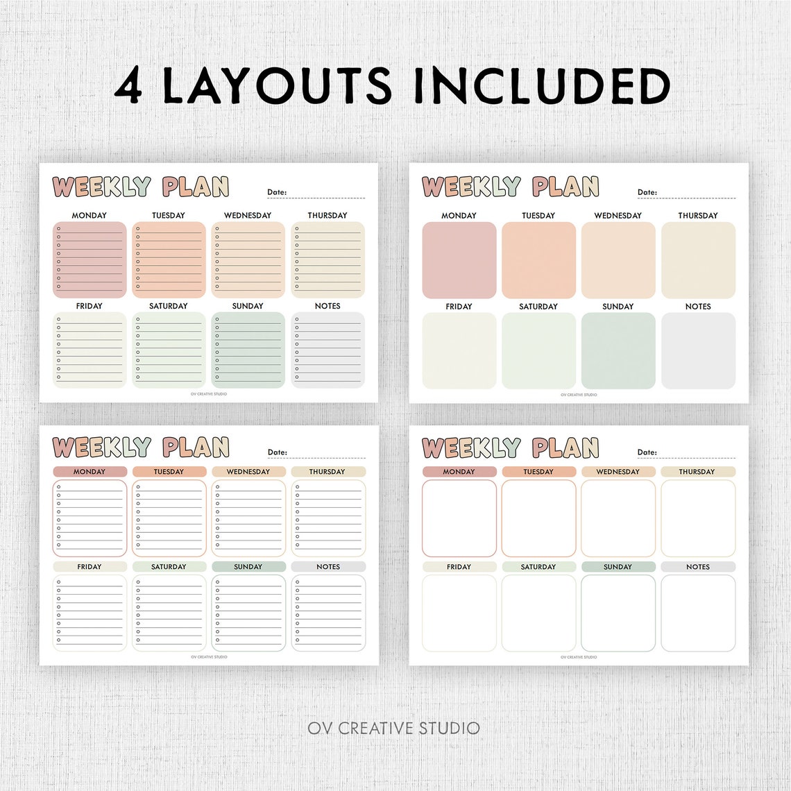 Editable Weekly Planner | Printable, Digital | Weekly Planner PDF ...