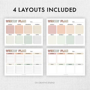 Editable Weekly Planner | Printable, Digital | Weekly Planner PDF ...